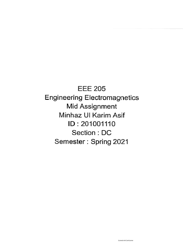 EEE 205 Mid Assignment | PDF