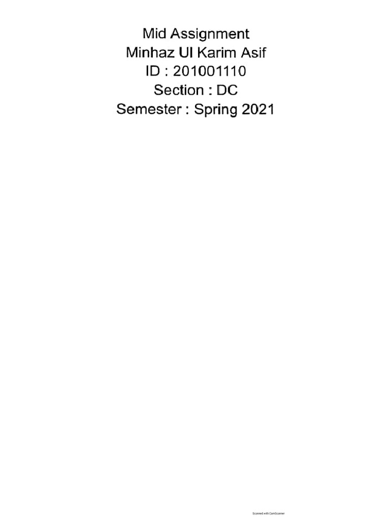 Mid Assignment | PDF
