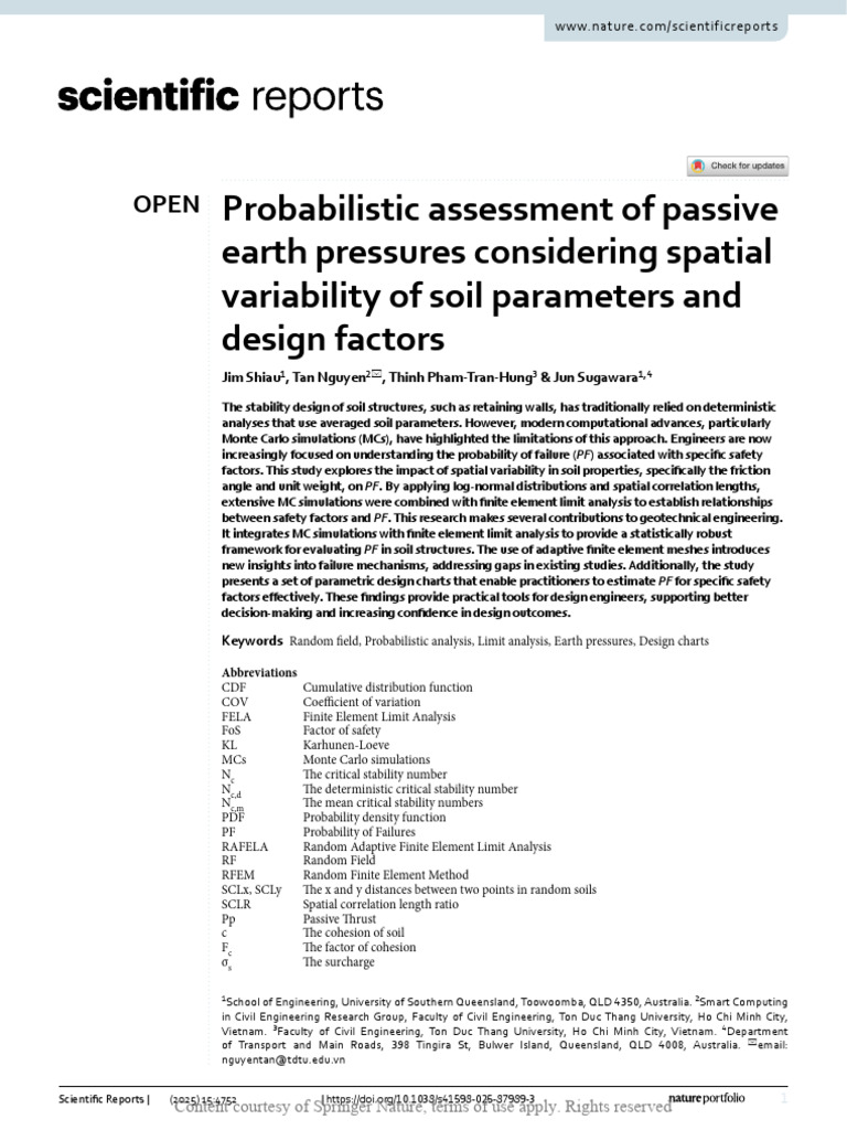 Probabilistic_assessment_of_passive_earth_pressure | PDF | Geotechnical Engineering | Finite ...