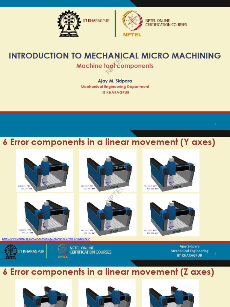 Week 7 Components of machine tool_watermark | PDF | Friction | Young's ...