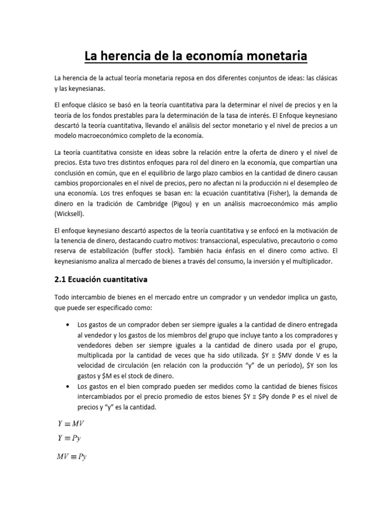 Handa Cap 2 Resumen | PDF | La política monetaria | Inflación