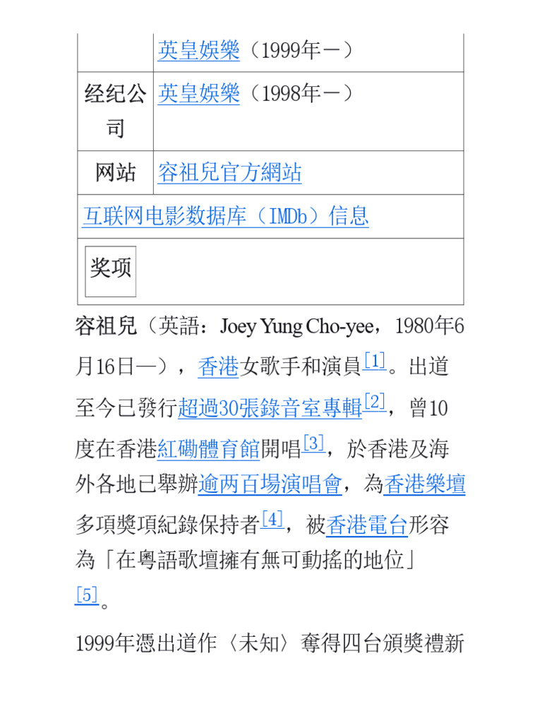 Joey Yung Cho-Yee | PDF