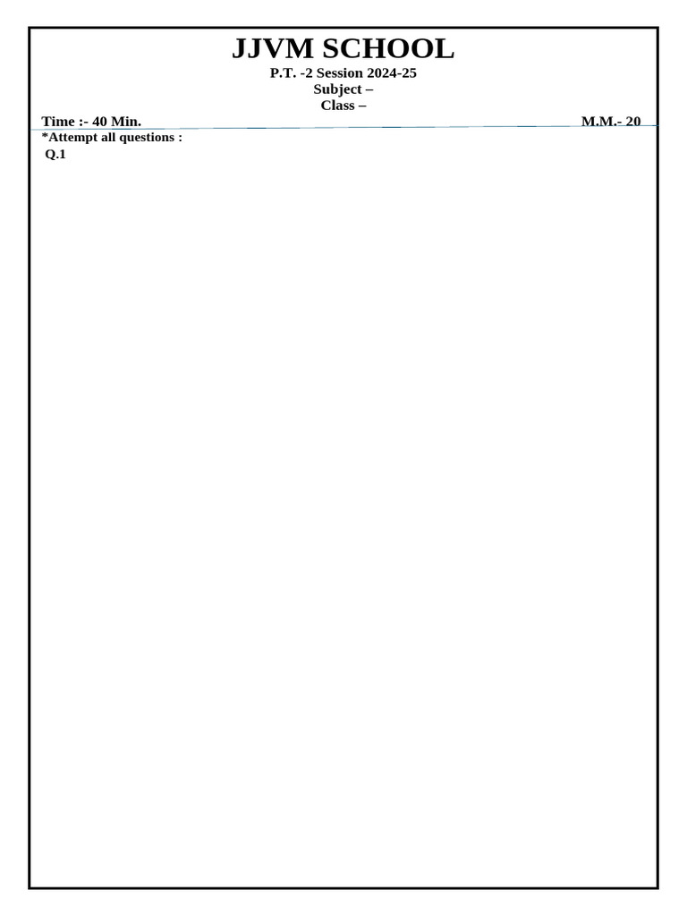 PT-2 Paper Format | PDF