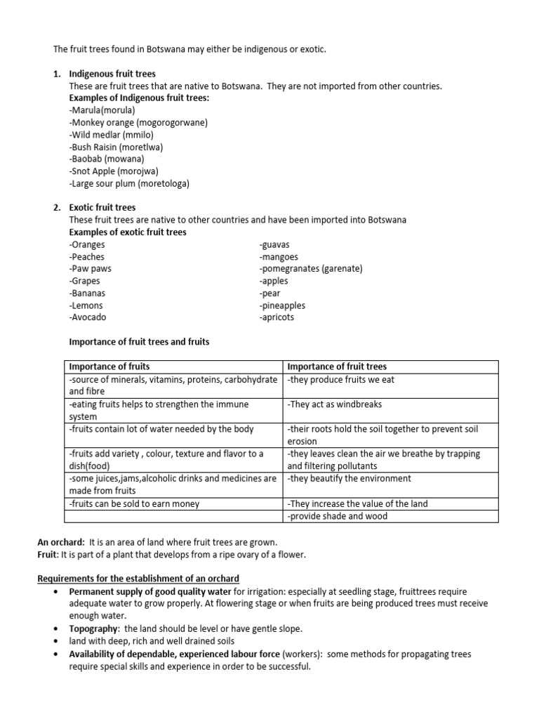 notes-FRUIT TREE PRODUCTION | PDF | Grafting | Plant Nursery