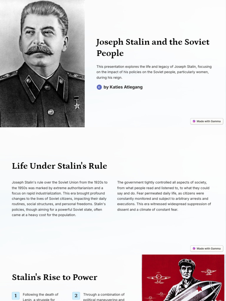 Stalin's Impact on Soviet Society | PDF | Soviet Union | World Politics