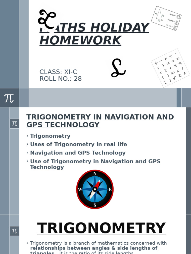 Maths Holiday Homework | PDF | Trigonometry | Trigonometric Functions
