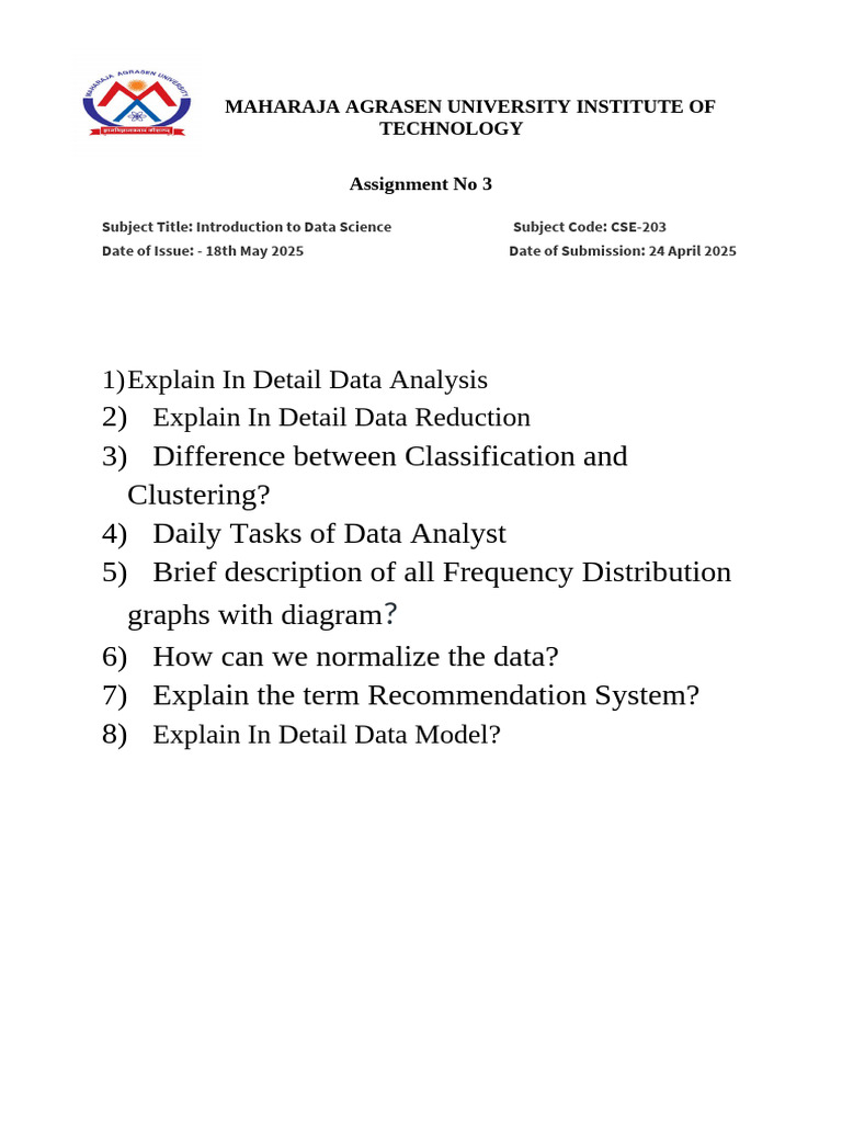 Data Science Assignment Overview | PDF