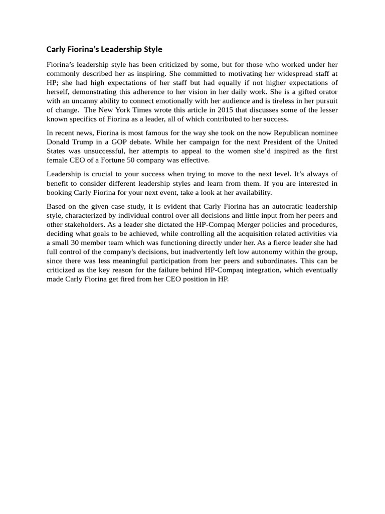 Leadership Style | PDF
