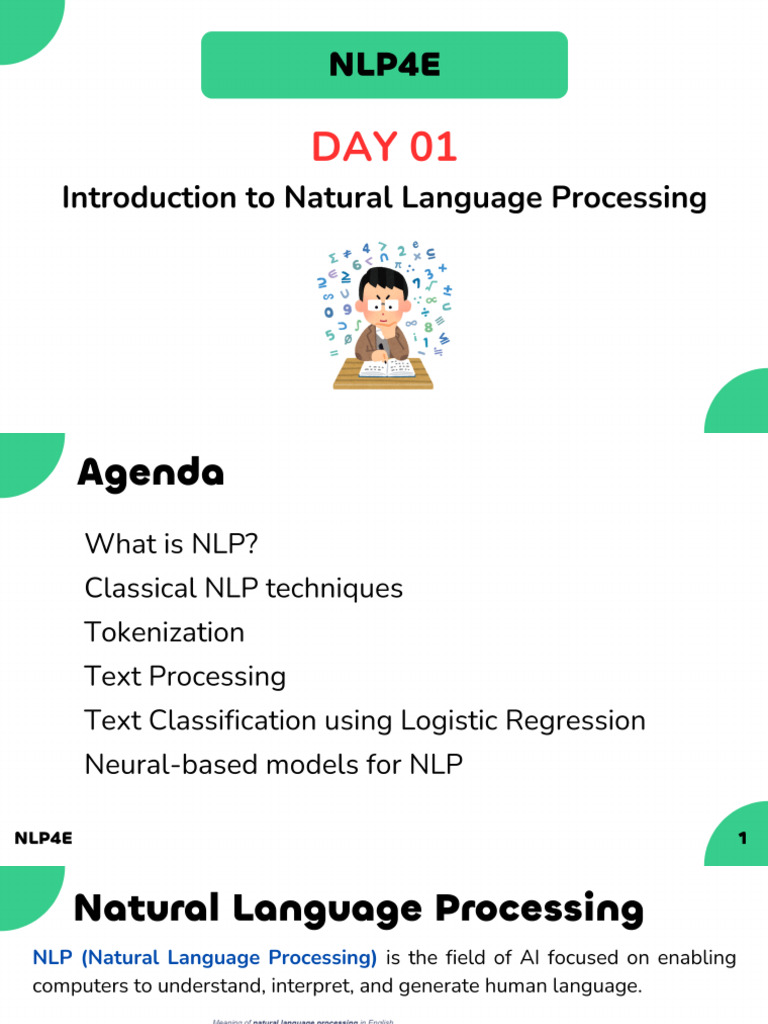 NLP4E - Day1 | PDF