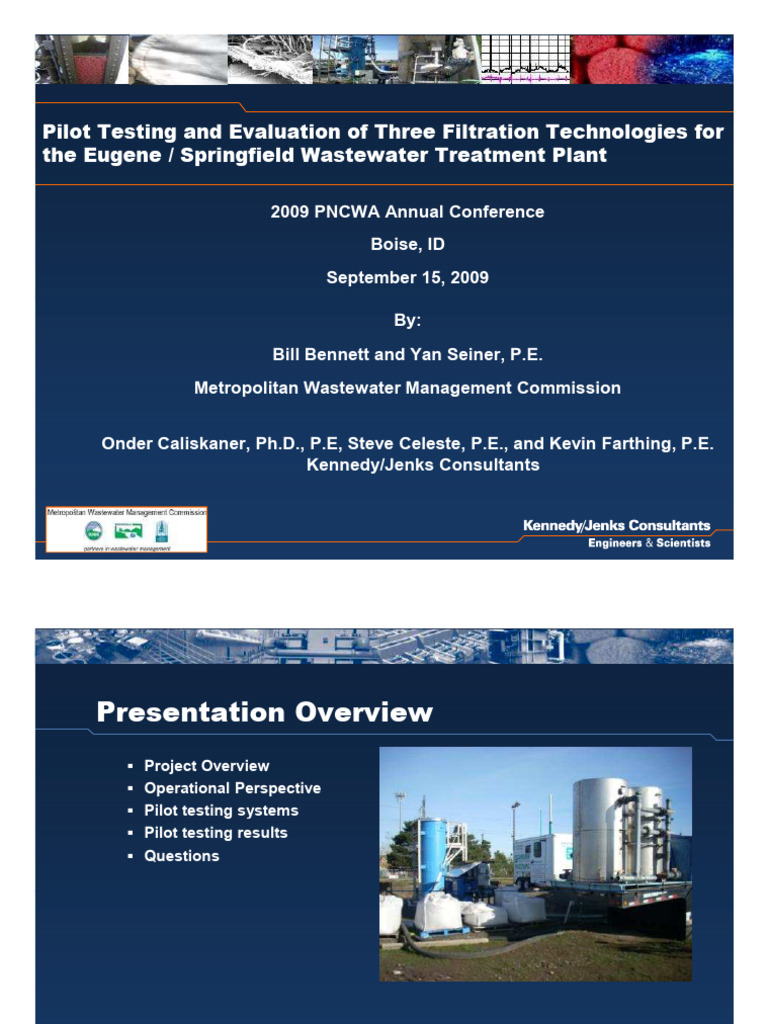 Pilot Testing Tertiary Filters | PDF | Sewage Treatment | Filtration