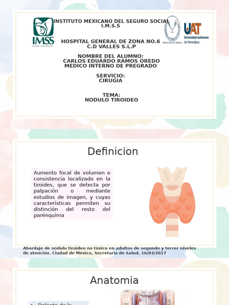Abordaje del Nódulo Tiroideo en Adultos | PDF | Tiroides | Medicina