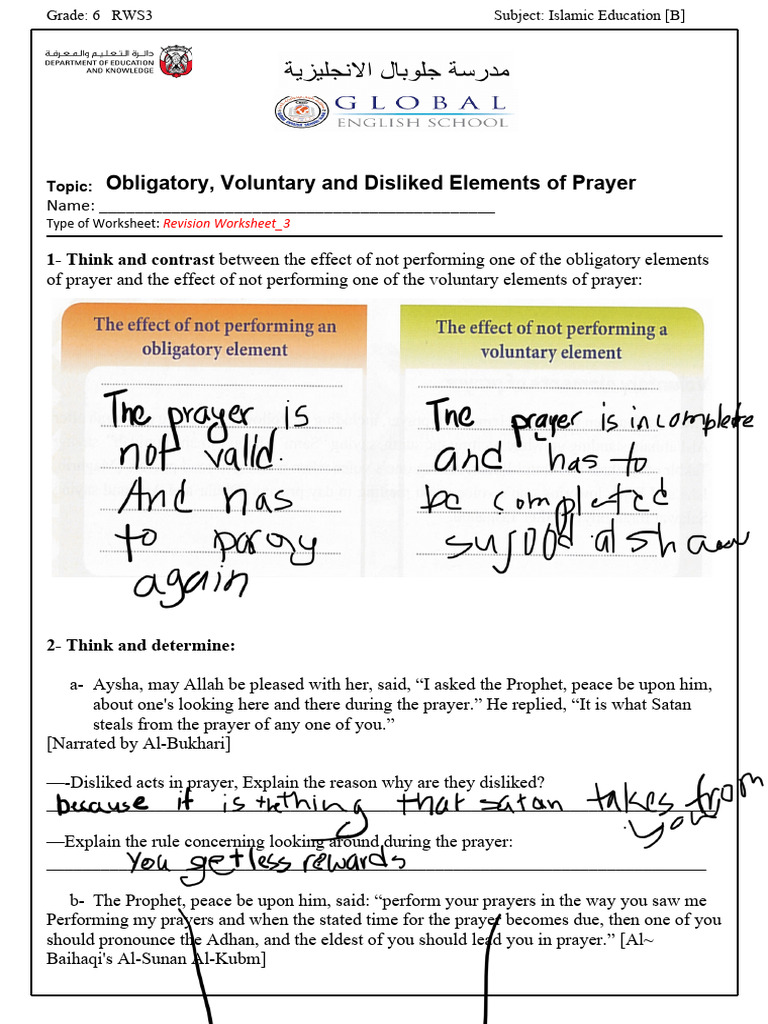 Elements of Prayer: Obligatory & Voluntary | PDF | Prayer | Sharia