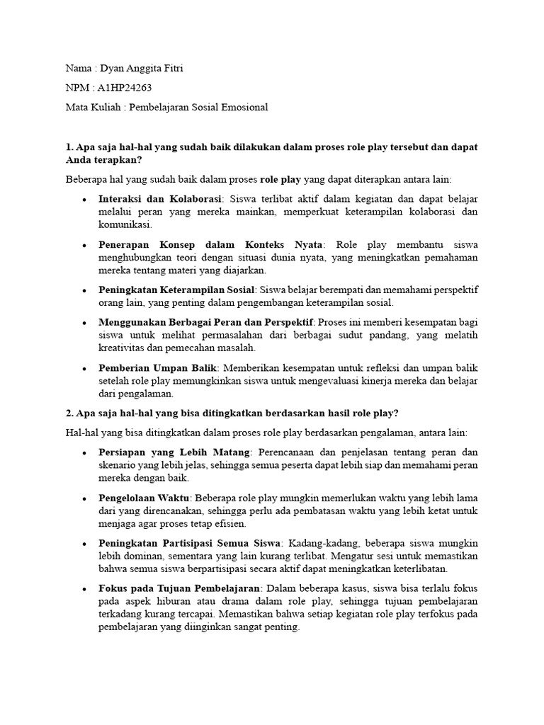 PSE T3.6a Elaborasi Pemahaman | PDF