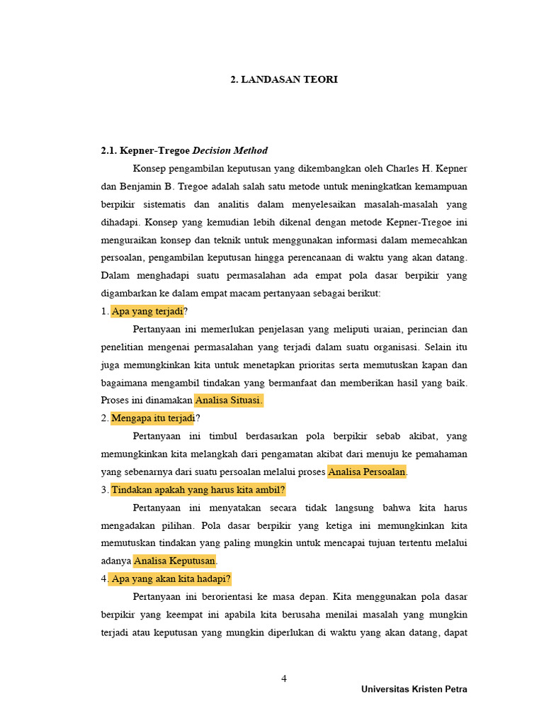 Kepner Tregoe Ringkasan Bhs Indonesia | PDF