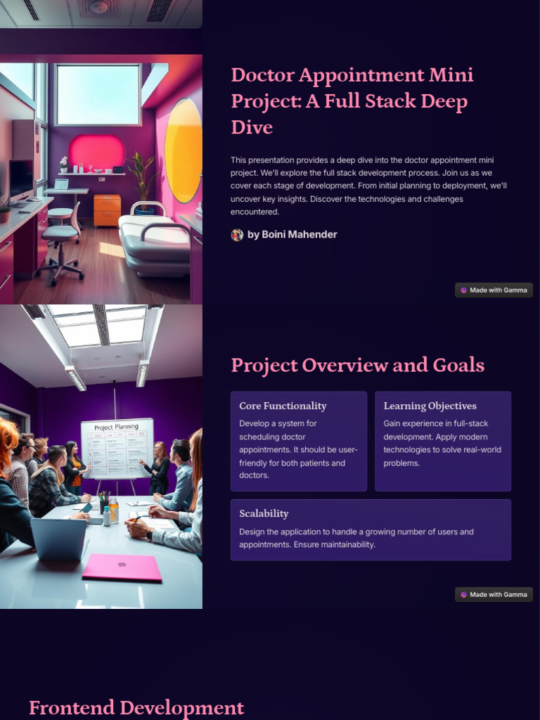 Doctor Appointment Mini Project A Full Stack Deep Dive | PDF | Databases | Computing