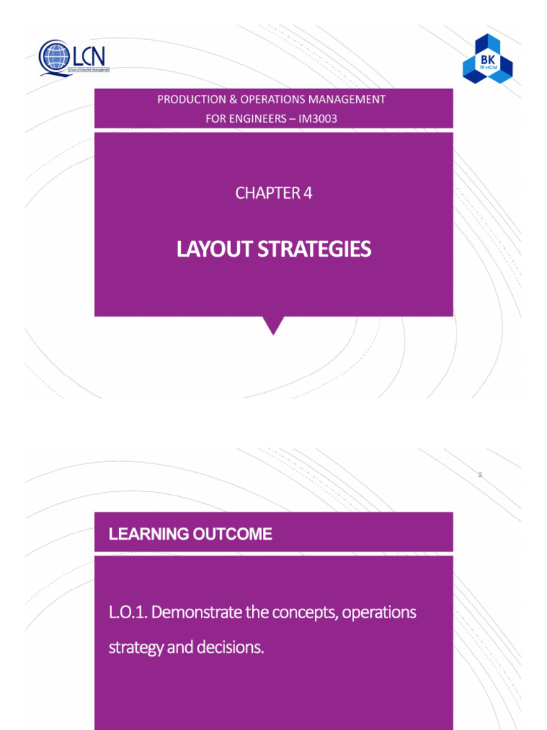 211.POM - Chap4.layout Strategies | PDF | Warehouse | Inventory