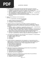 Auditing Theory Test Bank | PDF | Financial Audit | Internal Control