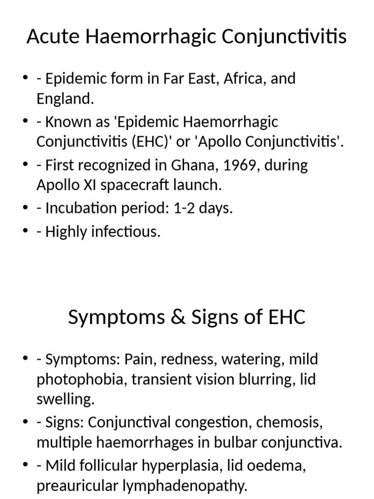Acute Viral Conjunctivitis Overview | PDF | Microbiology | Immunology