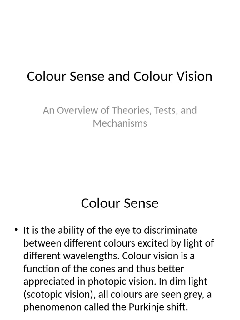 Understanding Colour Vision Theories and Tests | PDF | Color | Visual ...