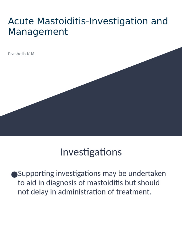 Mastoiditis Presentation | PDF