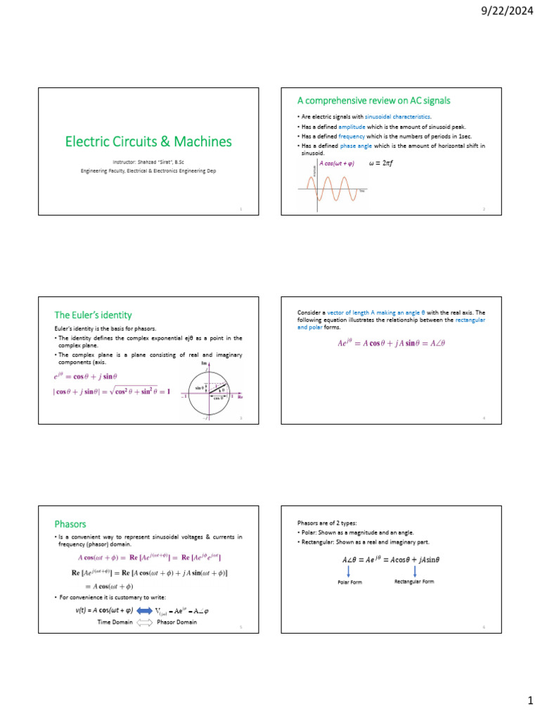AC Signals and Power Analysis in Circuits | PDF | Electrical Impedance ...