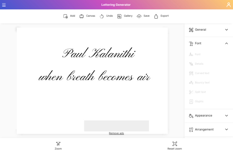 Calligraphy and Lettering Generator | PDF