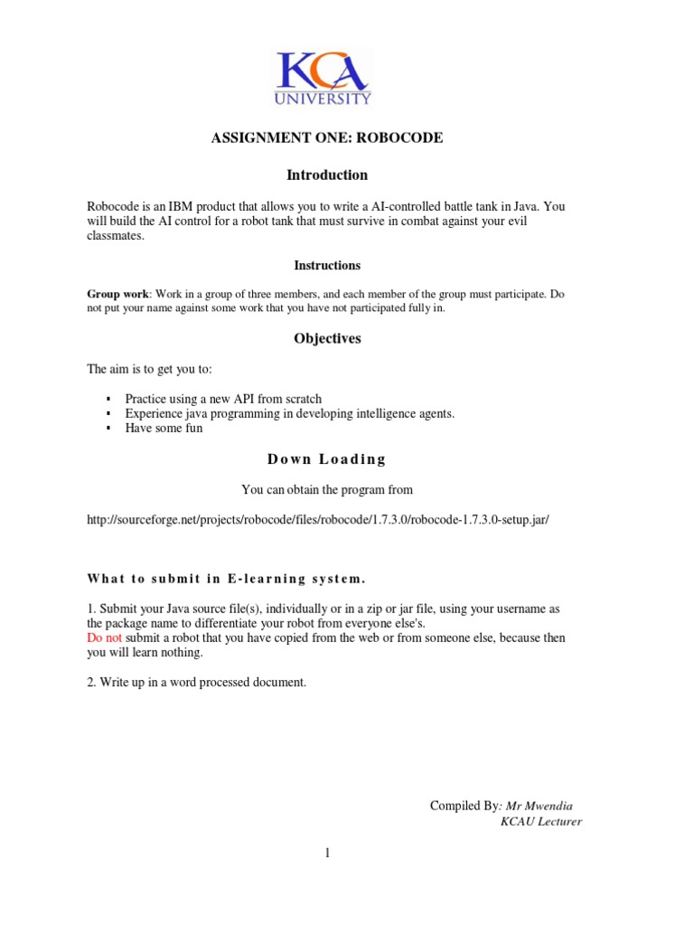 Assignment One Building Robots Pdf Robot Robotics 5036