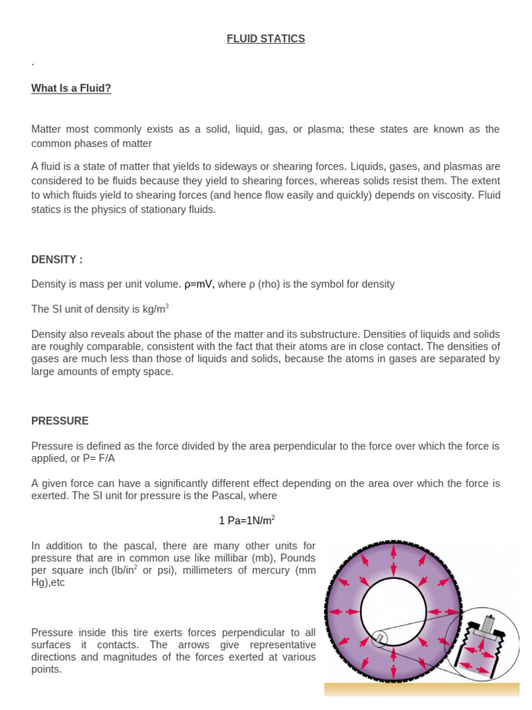 Understanding Fluid Statics Concepts | PDF | Buoyancy | Pressure