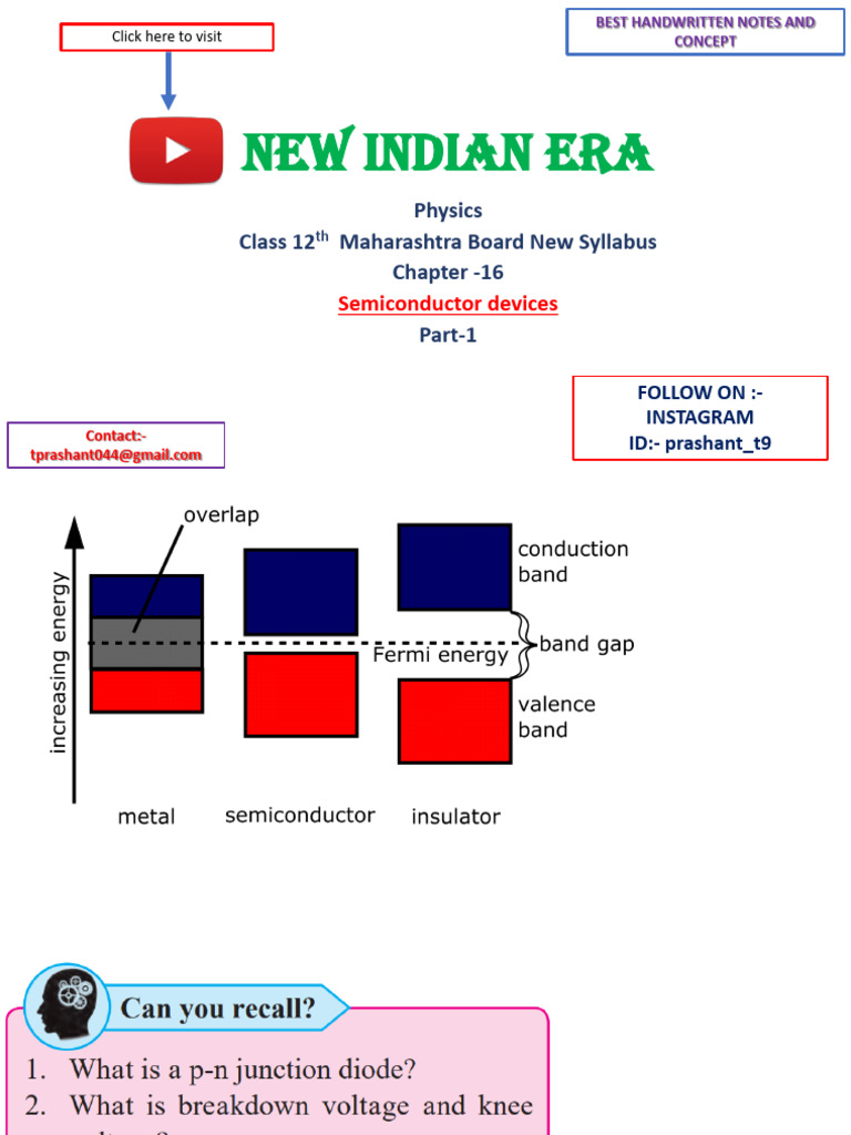 12th Phy ch16 Semiconductor | PDF | Semiconductors | Physical Sciences