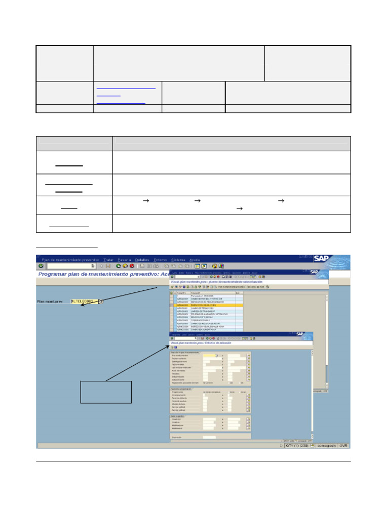 Programar Planes de Mantenimiento SAP | PDF | Botón (Computación ...