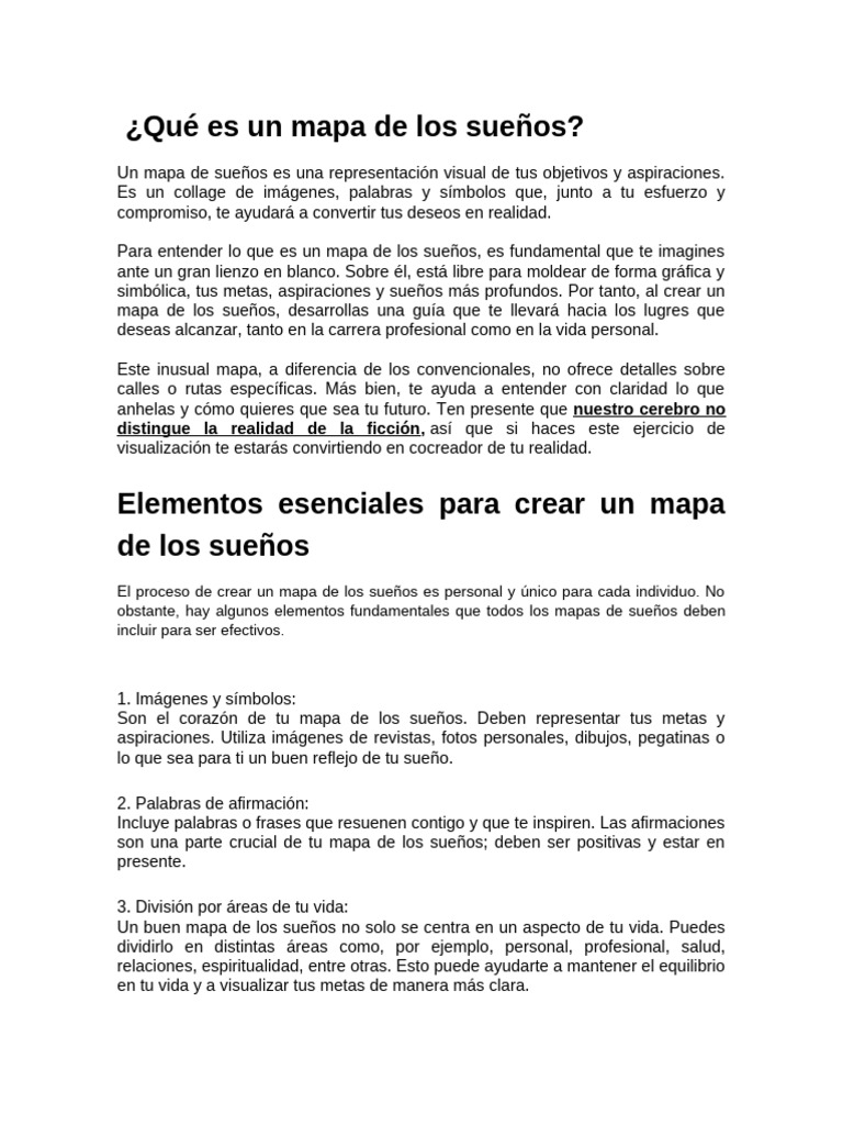 Qué Es Un Mapa de Los Sueños | PDF | Imagen