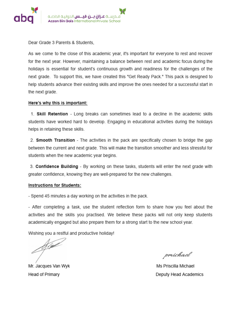 Grade 3 - Get Ready For Your Next Grade Work Pack | PDF | Punctuation ...
