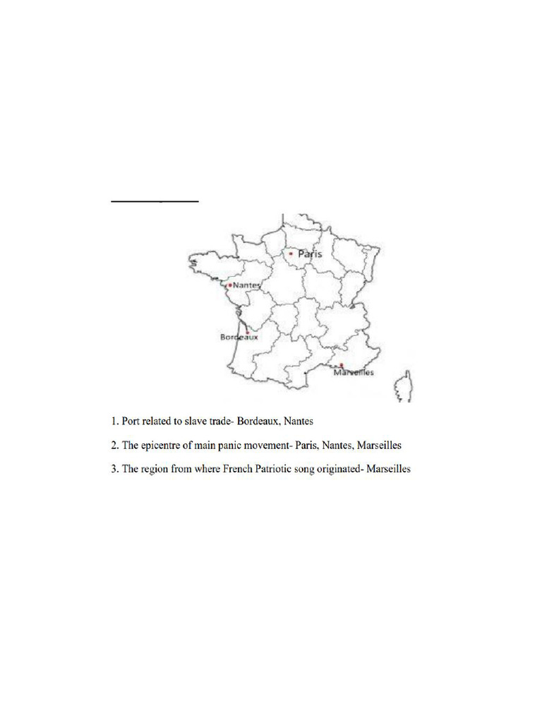 French Revolution Map Work for Class IX | PDF