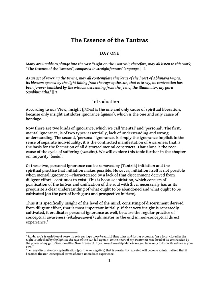 Christopher Wallis Tantrasara Abhinavagupta Non Dual Kashmir Shaivism | PDF