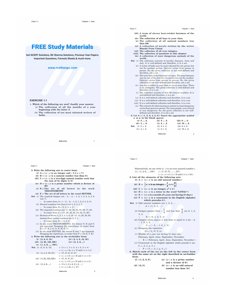 1st 30 PDF of Mathematics | PDF