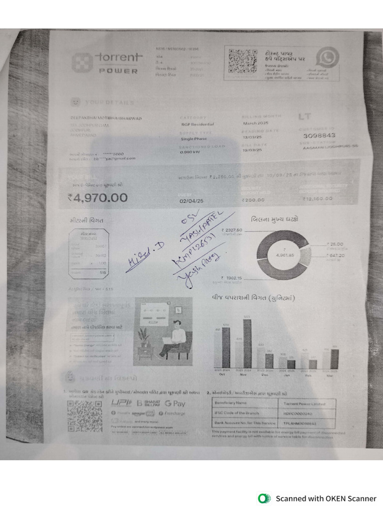 Hiralben Light Bill | PDF