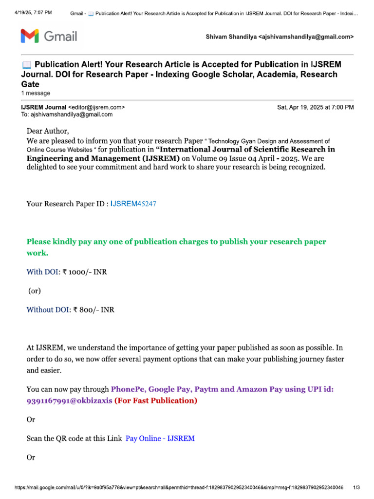 Research Paper Publication | PDF