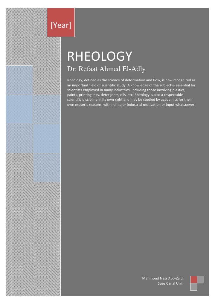 Understanding Rheology: Definition & Scope | PDF | Rheology | Viscosity