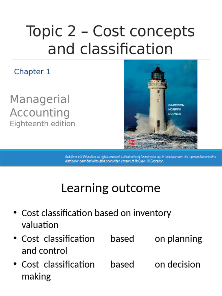 Cost Concept and Classification | PDF | Business | Financial Accounting