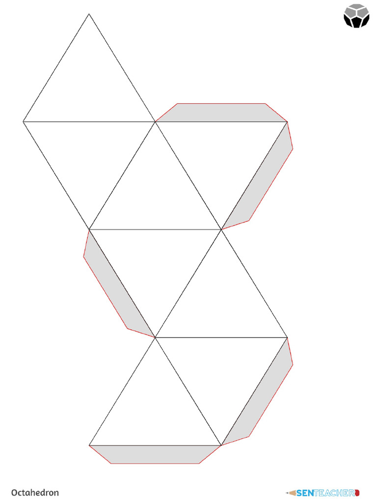 Octahedron Net with Tabs Design | PDF