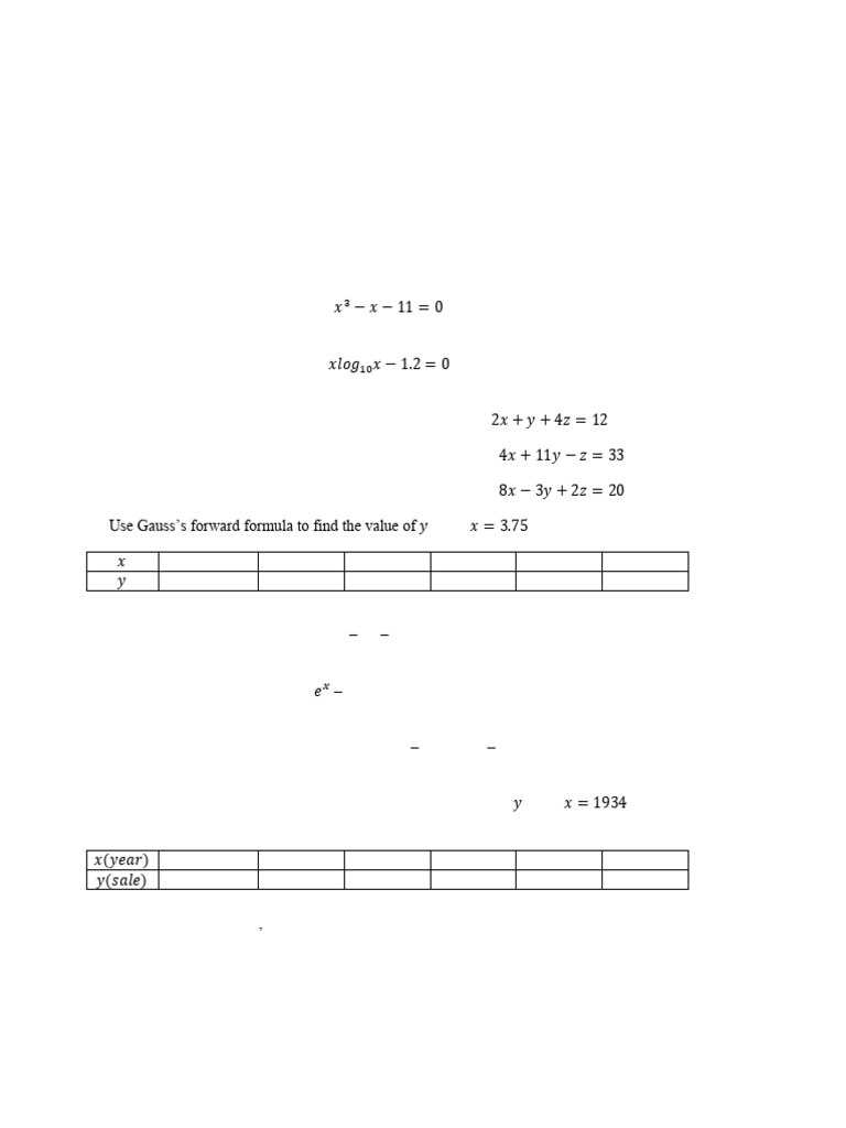 Bca 2ND Semester Maths Ssignment | PDF | Numerical Analysis | Linear Algebra