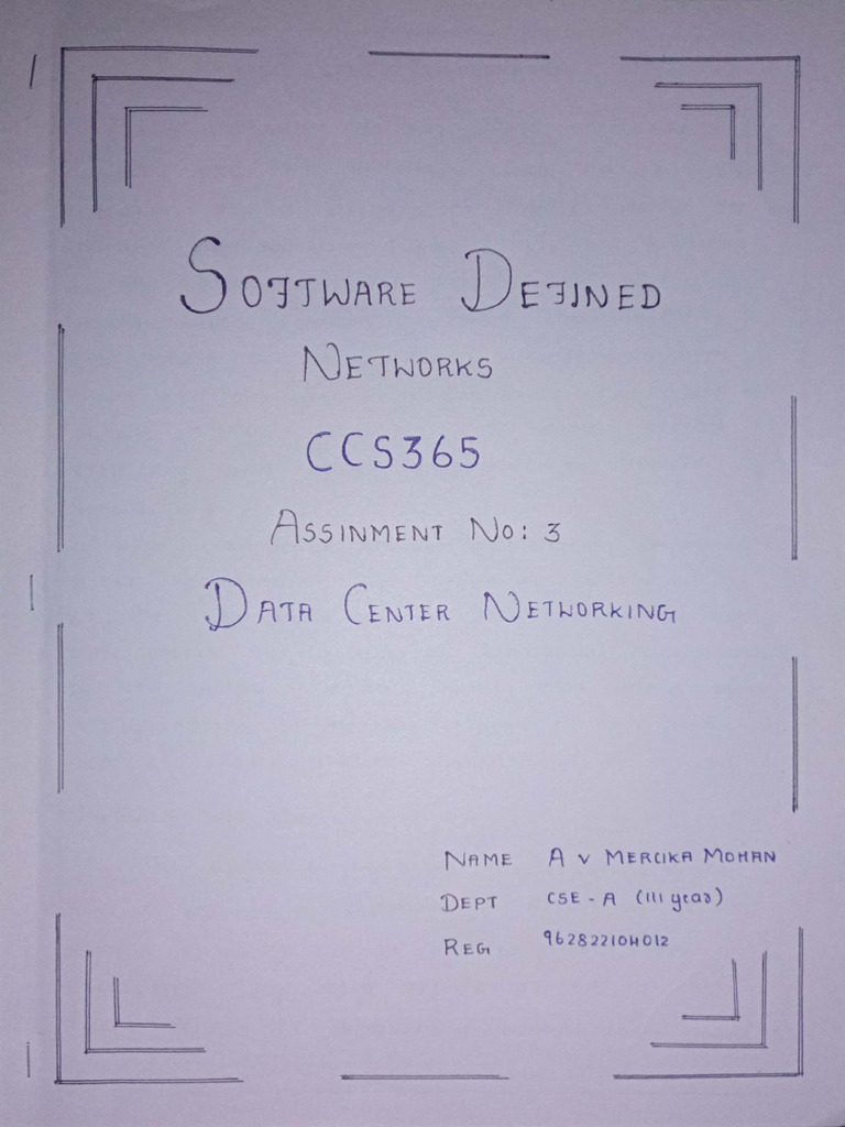 SDN Assignment 3,4,5 | PDF