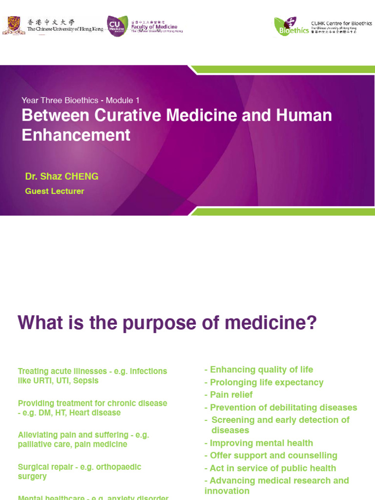 Between Curative Medicine and Human Enhancement | PDF | Plastic Surgery ...