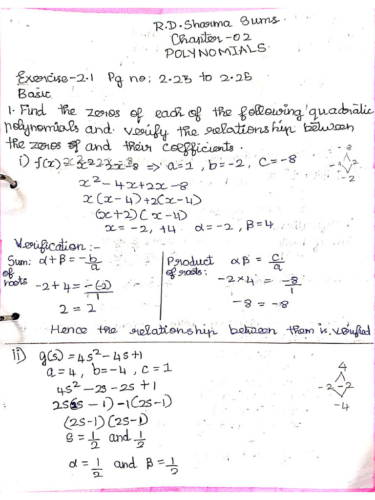 Chapter 2 - Polynomials | PDF