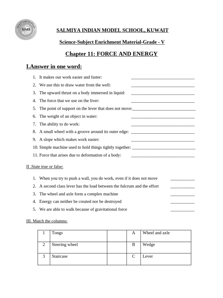 L-11_FORCE_AND_ENERGY-ENRICHMENT | PDF | Machines | Force