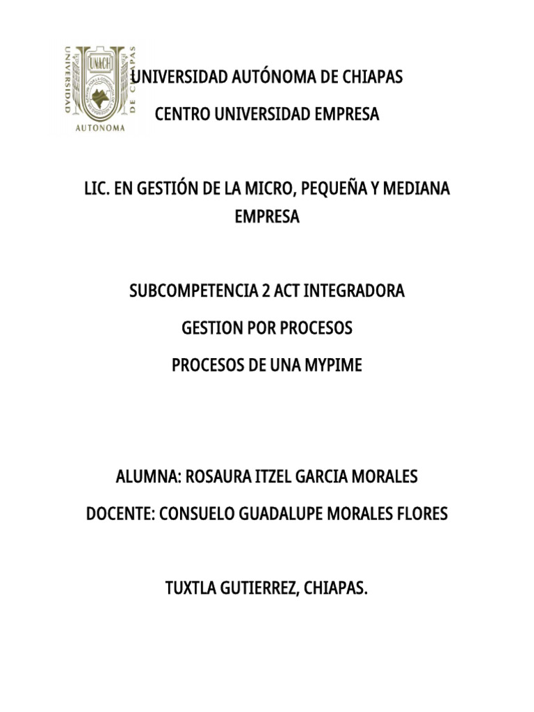 Sub - 2 Act - Integradora | PDF