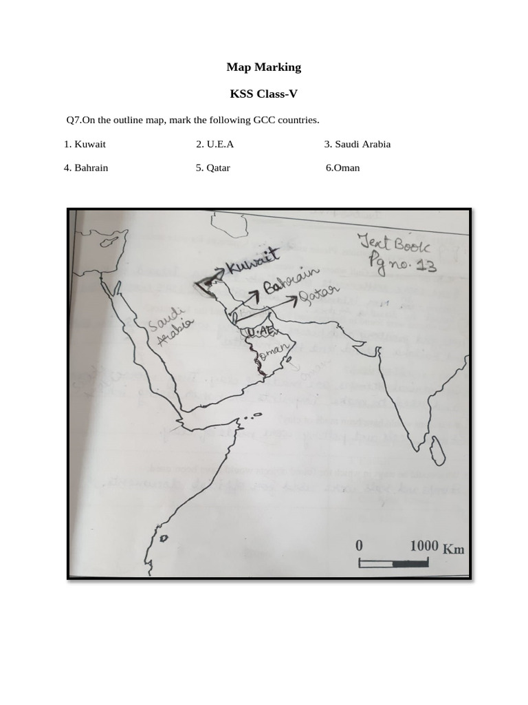 GCC Countries Outline Map | PDF