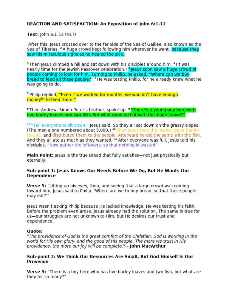 Reaction and Satisfaction | PDF | Jesus | Idolatry