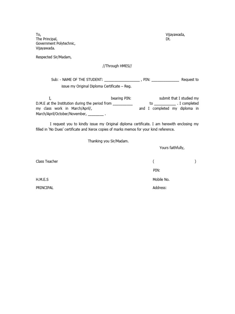 APPLICATION FOR ORIGINAL DIPLOMA CERTIFICATE | PDF