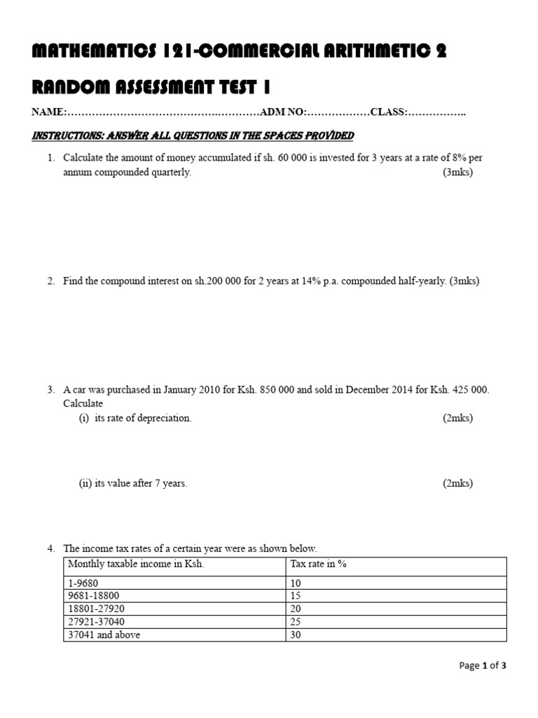 Understanding Rates in Mathematics | PDF | Interest | Income Tax